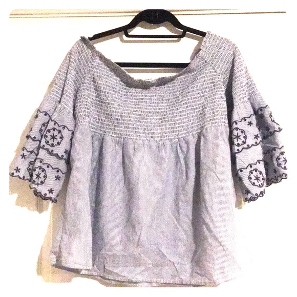 Tops | Beach Lunch Lounge Collection Off The Shoulder Top | Poshmark